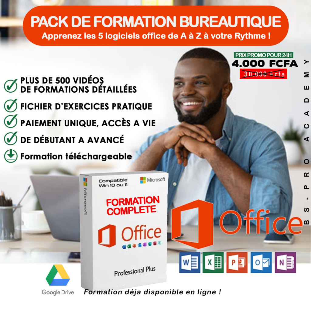 PACK DE FORMATION BUREAUTIQUE - BS-PRO TECH